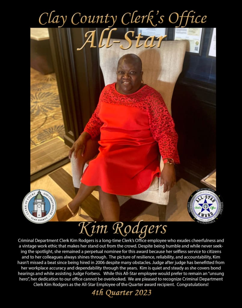 All-Star Employee Awards | Clay County Clerk of Court