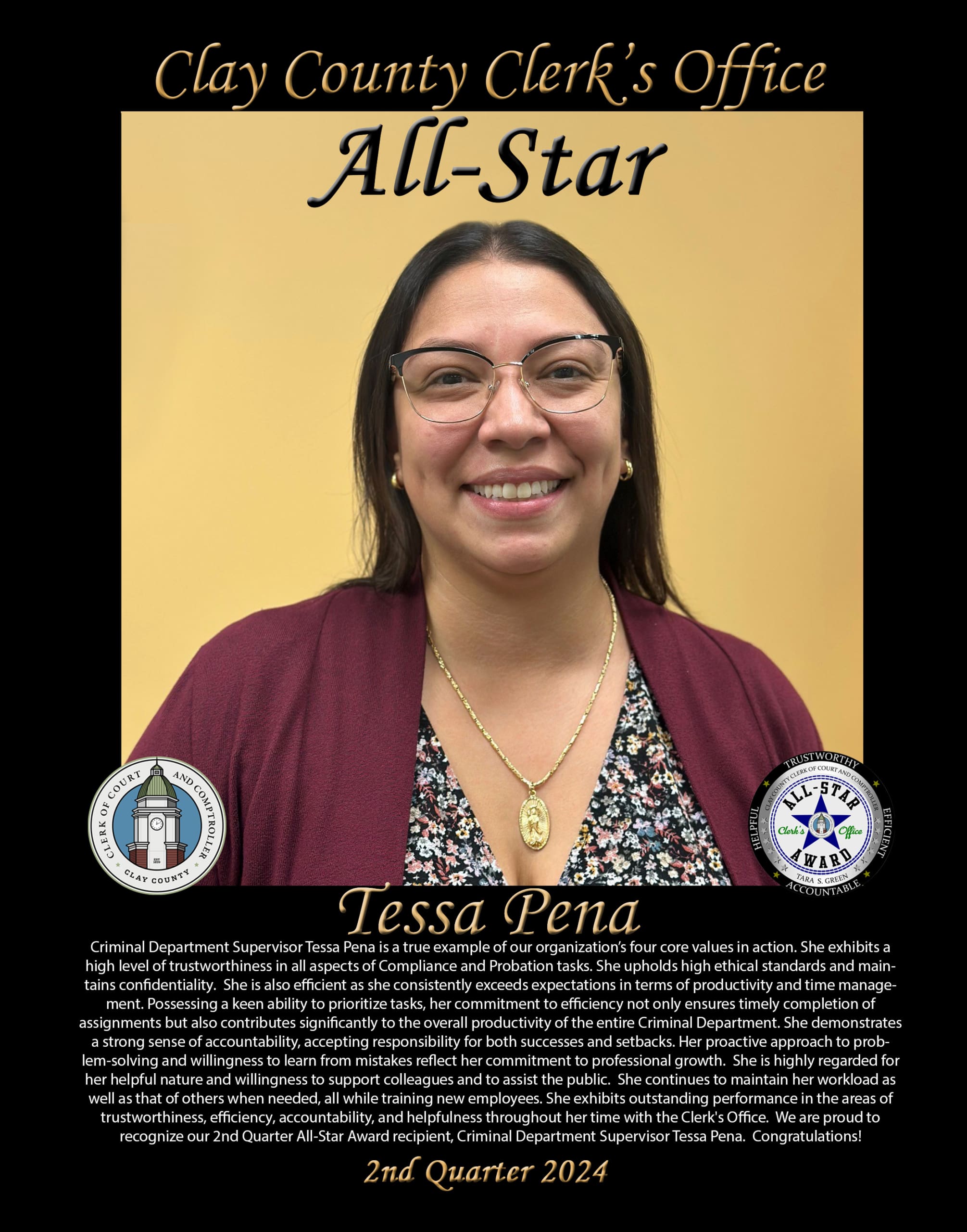 All-Star Employee Awards | Clay County Clerk of Court