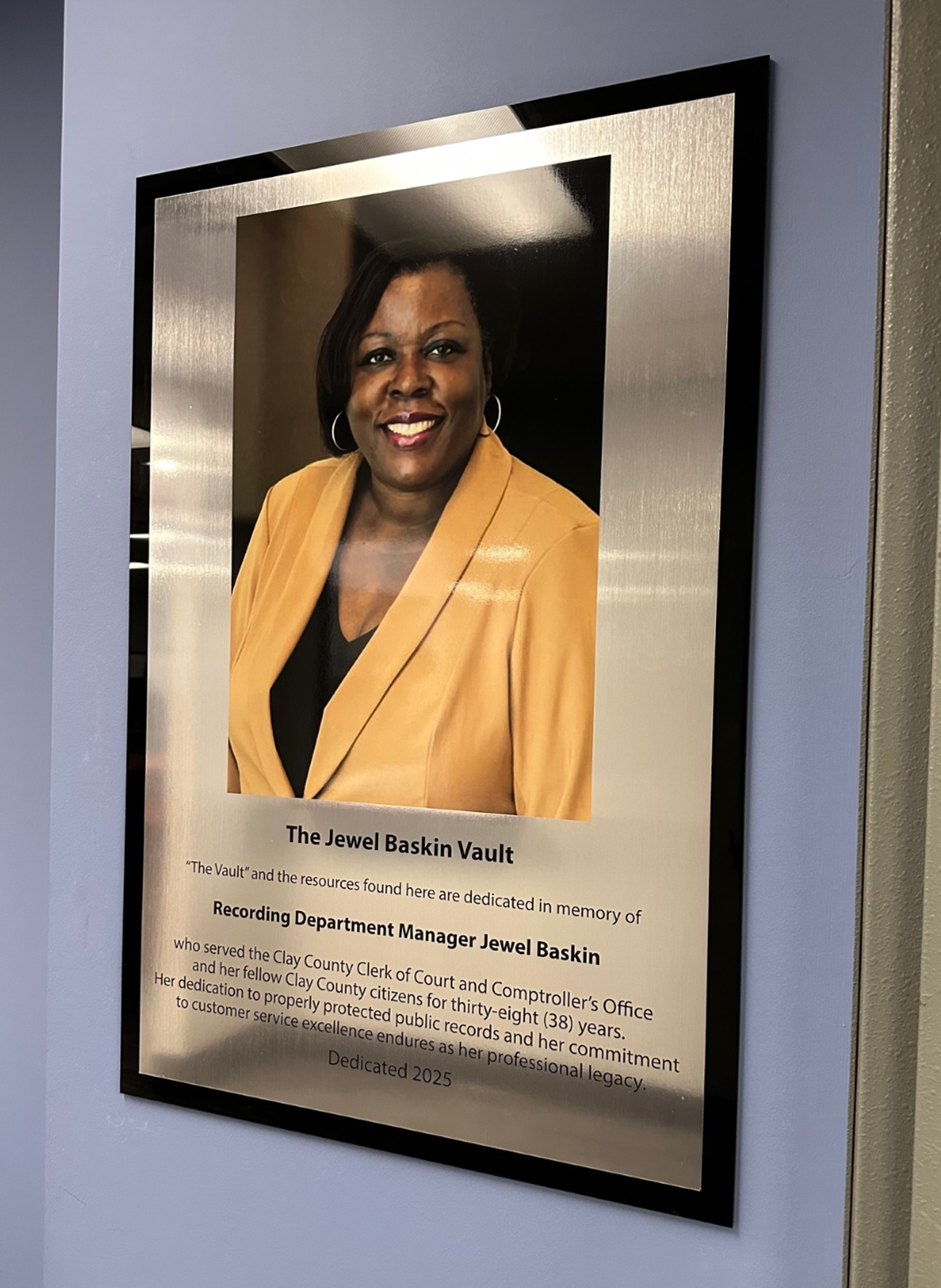 Renovated Vault Dedicated to Long-Time Employee | Clay County Clerk of ...